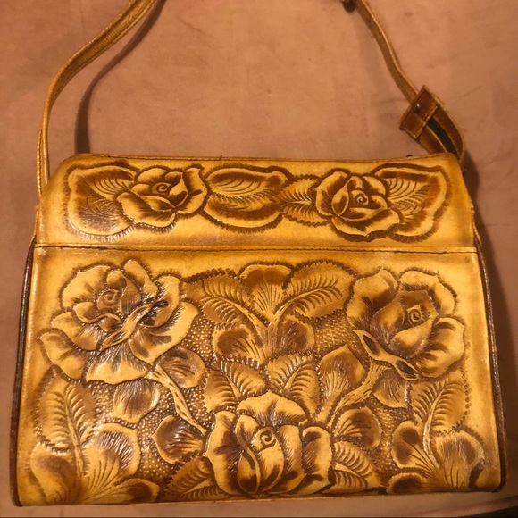 Bags | Vintage Embossed Leather Purse | Poshmark